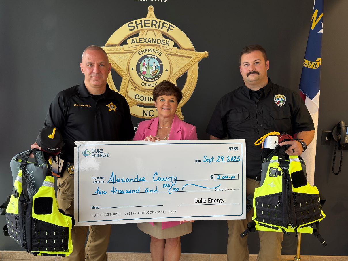 Alexander County Sheriff’s Office Awarded Duke Energy Grant For Flood ...