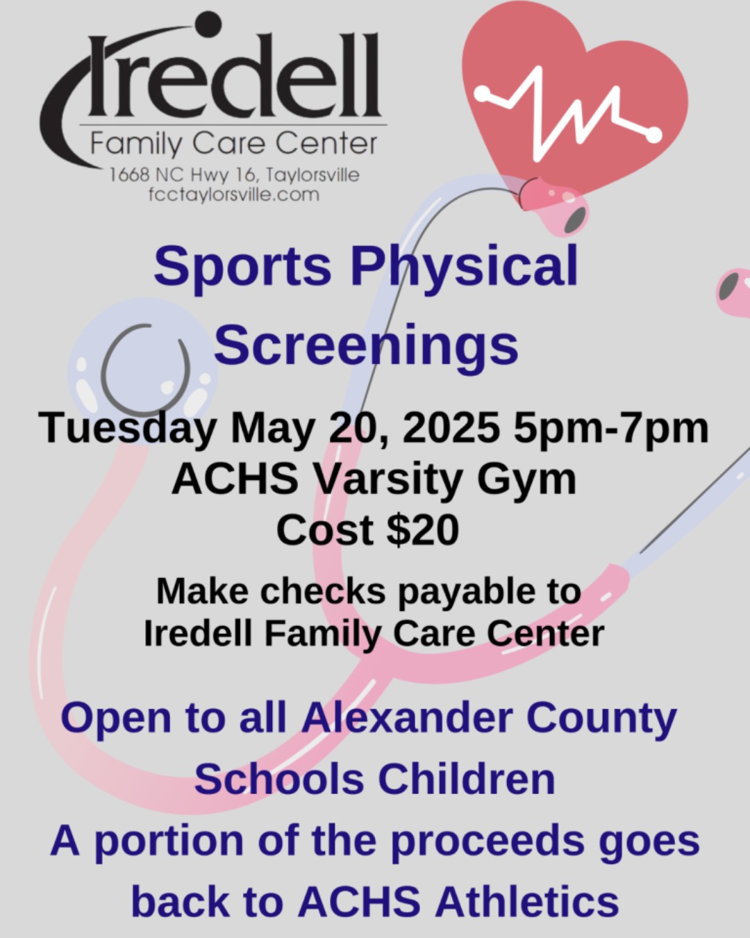 Today Is Sports Physical Day In Alexander County