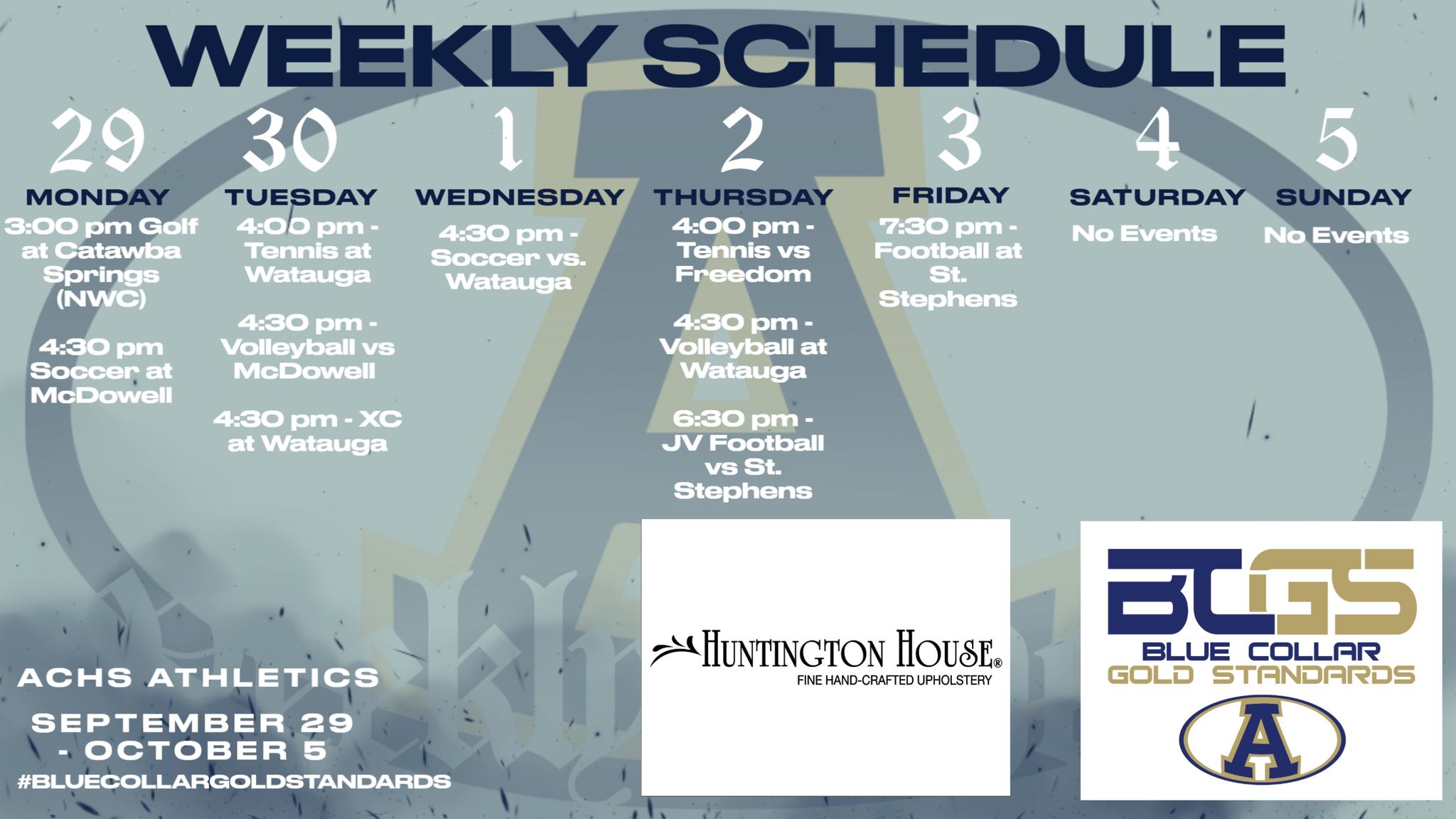 Alexander Central Athletics Schedule For The Week