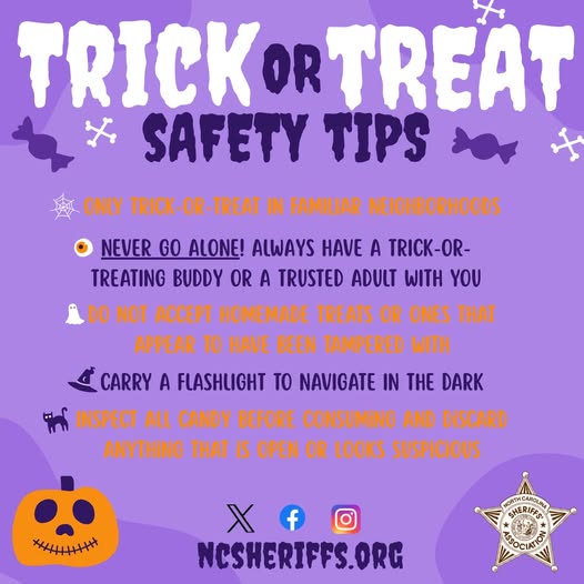 Alexander County Sheriff’s Office Issues Halloween Safety Tips