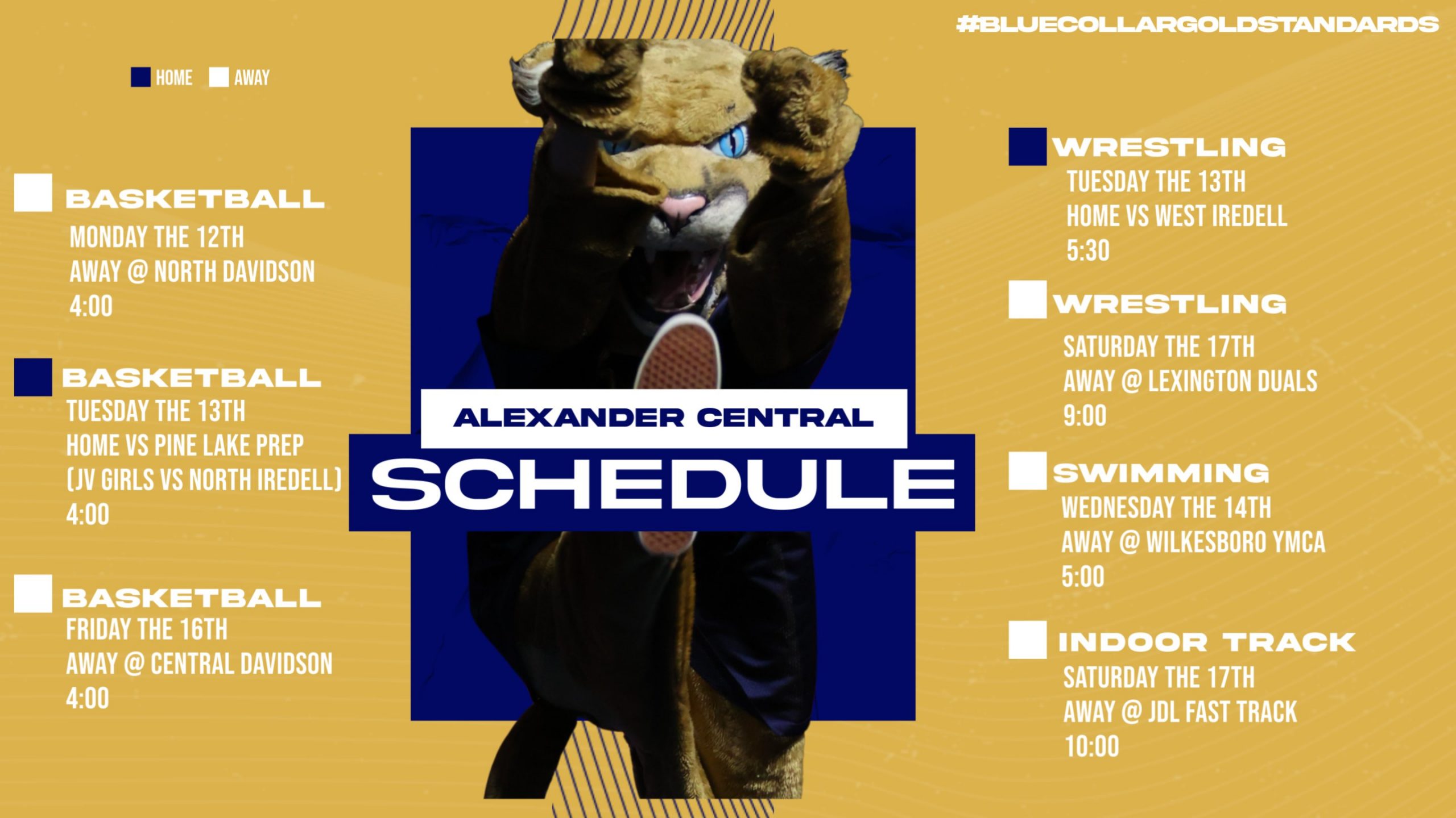 Alexander Central Athletics Schedule For The Week